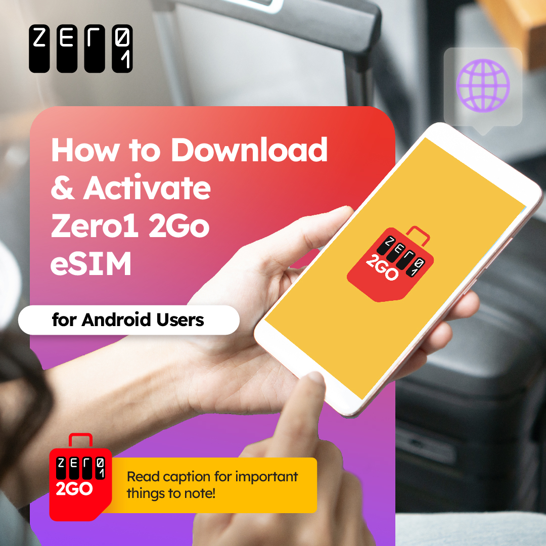 How to Activate eSIM - Android - Zero1 2GO